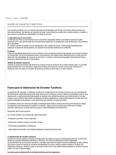 Diseño De Paquetes Turisticos Pdf Diseño Turismo