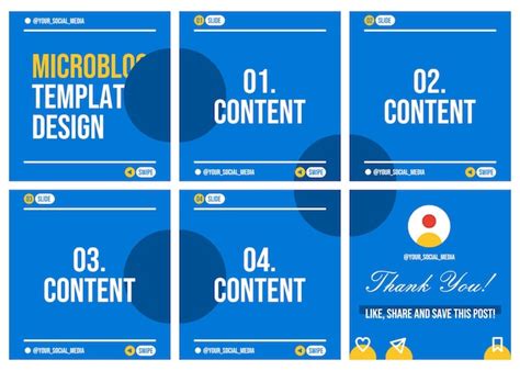 Premium Vector Microblog Template For Social Media Post