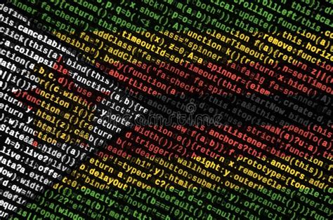 Zimbabwe Flag Is Depicted On The Screen With The Program Code The
