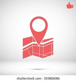Map Red Pin Icon Illustrator Vector Stock Vector Royalty Free Shutterstock