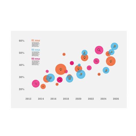 Bubble Charts With Elements Vector Diagram Infographics For Three