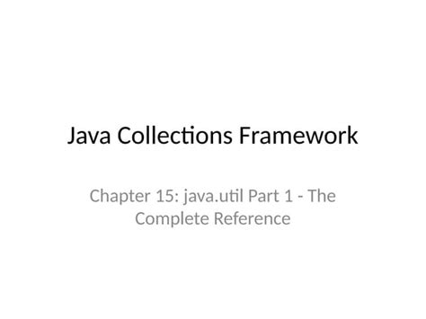 Javacollectionsframework Array List Set Pptx