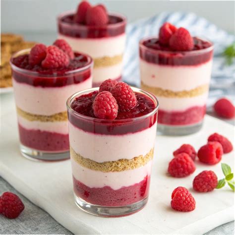 Delicious No Bake Raspberry Cheesecake Shooters Recipe