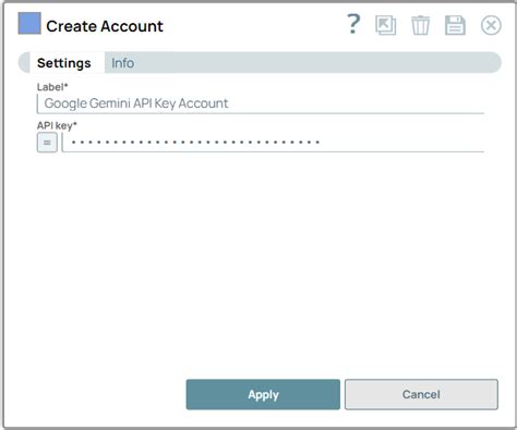 Google Gemini API Key Account
