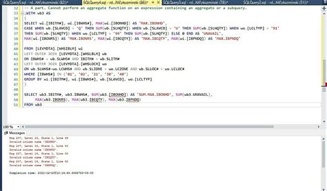 Cannot Perform An Aggregate Function On An Expression Containing An Aggregate Databases