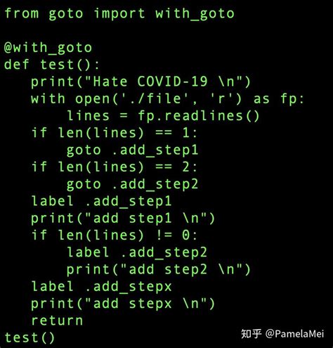 python 里用goto 知乎