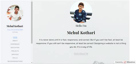 Personal Portfolio Using Angular 8 And Bootstrap