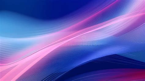 Abstract Blue And Pink Background With Horizontal Wavy Lines Illustration Stock Illustration