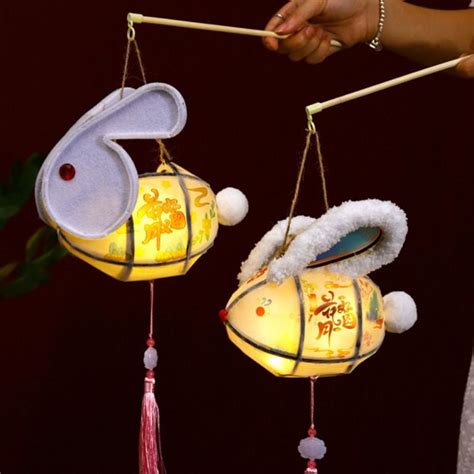 Dfjet เรืองแสงในที่แคบ โคมไฟเทศกาลไหว้พระจันทร์ Diy งานทำมือ ที่ส่องสว่างส่องสว่าง โคมไฟกระต่าย