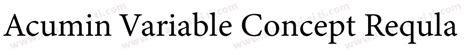 Acumin Variable Concept Requla免费下载 在线字体预览转换 免费字体网
