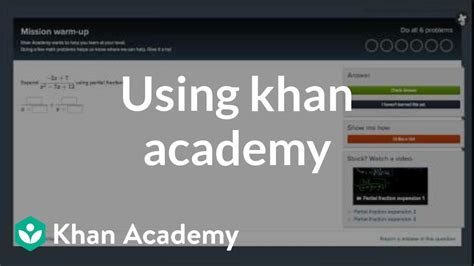 using khan academy youtube