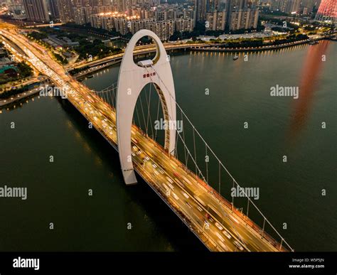File An Aerial Night View Of The Liede Bridge Over The Pearl River