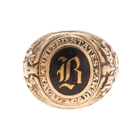 Sold At Auction A Gentlemens Naval Academy Class Ring In 14k