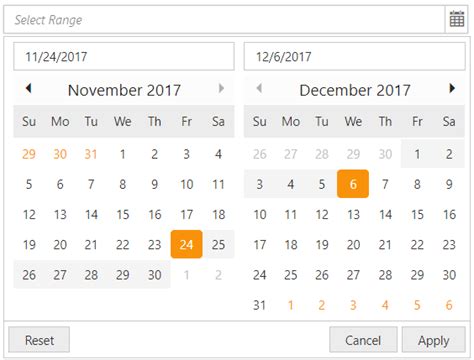 Getting Started With ASP NET Core DateRangePicker Control Syncfusion