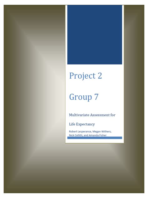 sample 2 for group project report pdf cost of living