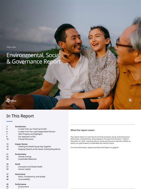Pfizer Esg Report 2022 Pdf Governance Sustainability