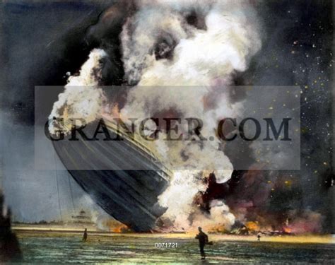 Image Of The Hindenburg 1937 The Burning Of The German Zeppelin