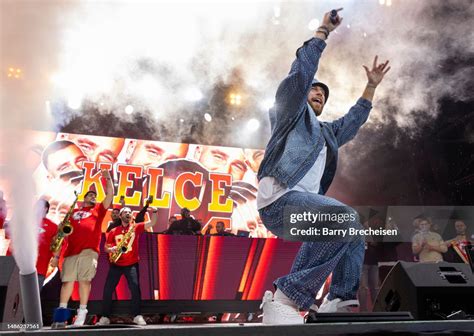 Travis Kelce During The Kelce Jam At Azura Amphitheatre On April 28