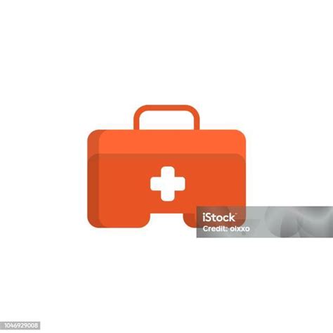 응급 처치 키트 상자 플랫 개체입니다 백색 십자가 가진 의학 가슴입니다 의료 평면 벡터 일러스트 레이 션 가방에 대한 스톡 벡터 아트 및 기타 이미지 Istock