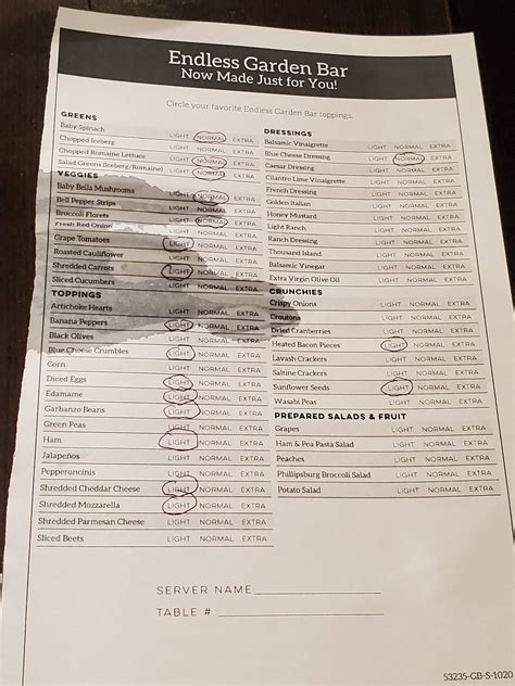 Menu At Ruby Tuesday Restaurant Sheffield