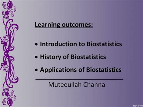 Biostatics Introduction History And Application Pdf Science
