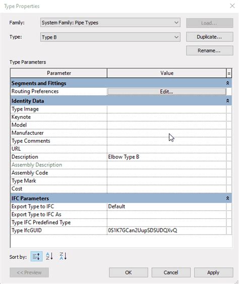 在 revit 中更改管道尺寸会将管件更改为在布管系统配置中列出的管件