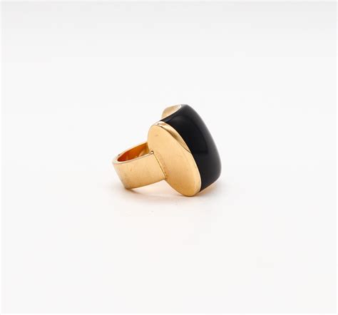 Vhernier Milano Large Sculptural Fibula Cocktail Ring In Solid 18kt Yellow Gold Etsy