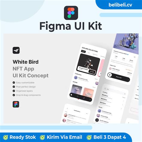 Jual White Bird Nft App Ui Kit Premium Figma Ui Kit Optimal Di 2025