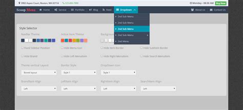 Dropdown Sidebar Menu Responsive Bootstrap Navigation By Logicalstack