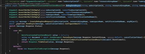 BUG NotificationHubResource DebugSend Throws An Exception With A Successful Notification