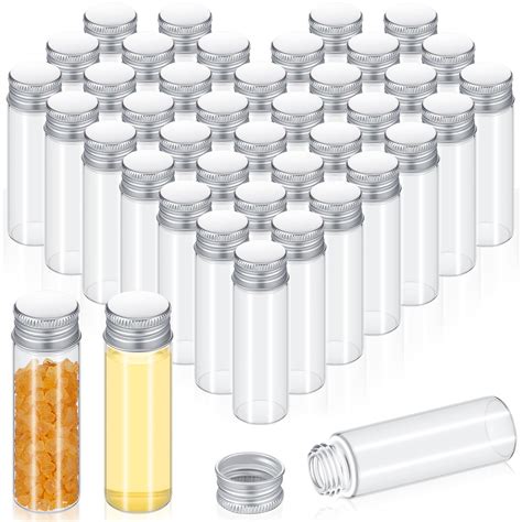 Didaey 100 Pcs Small Clear Vials Spice Mini Jars With Lids Mini Glass