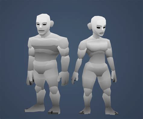 Artstation Stylized Low Poly Character Pack Male And Female Game