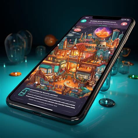 Premium AI Image Mobile App Layout Design Of Investment Education And Simulation Game Gamified