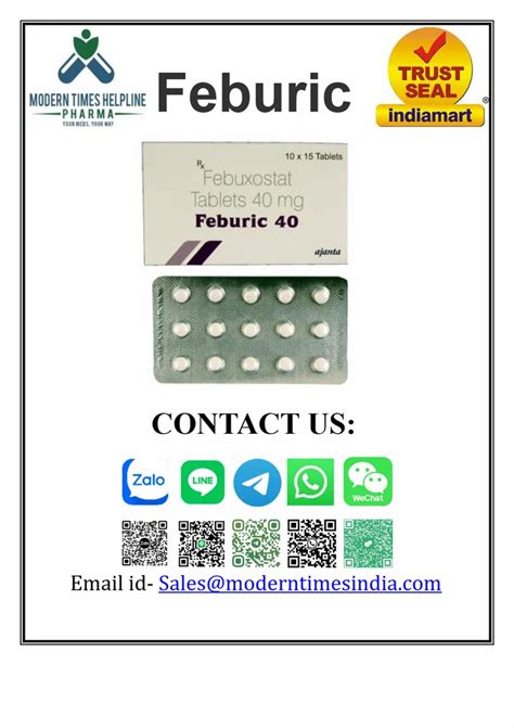 40mg Feburic 40 Tablets At Best Price In New Delhi Id 15066543662