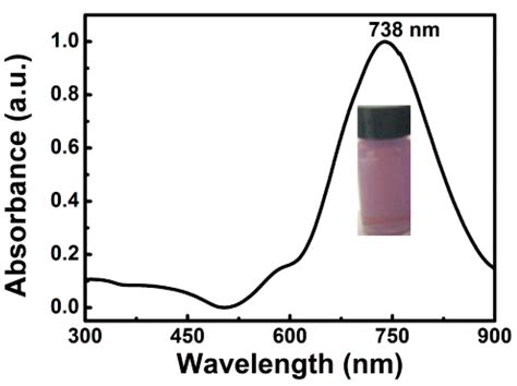 The Optical Absorbance Spectrum And The Photo Inset Of The Au Download Scientific Diagram
