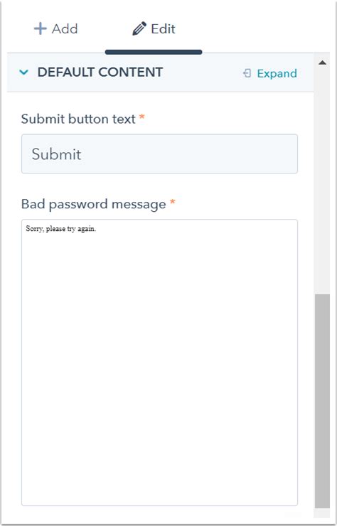 use system templates to customize error subscription and password