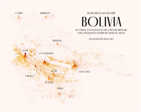 Densidad De Población De Bolivia 2023 Mapas Milhaud
