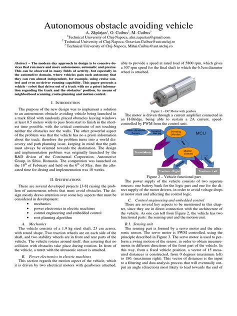 Pdf Autonomous Obstacle Avoiding Vehicle Dokumentips