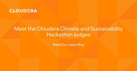 Cloudera On Linkedin Climate And Sustainability Hackathon—meet The