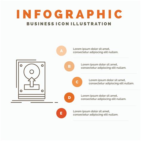 install drive hdd save upload infographics template for website and