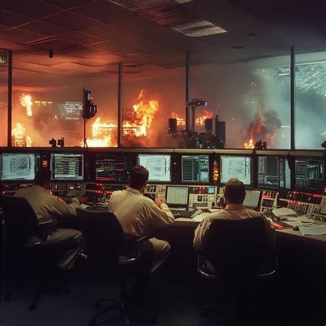 A Fire Departments Dispatch Center With Operators Taking Emergency