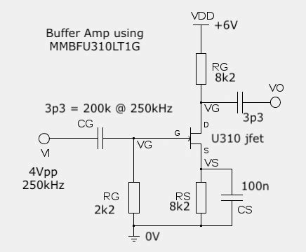 Rf Help Biasing This JFET Buffer Electrical Engineering Stack Exchange