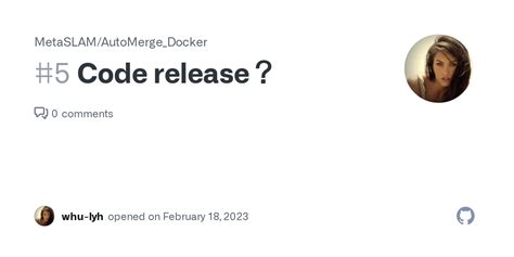 code release？ · issue 5 · metaslam automerge docker · github