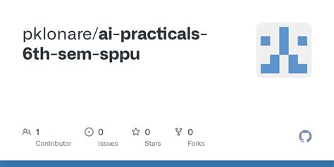 GitHub Pklonare Ai Practicals Th Sem Sppu