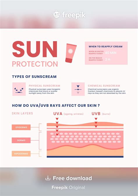 Flat Sun Protection Infographic Free Vector Infographic Chemical