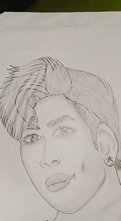 Pencile Sketch Drawing Of Bts Members💜 Face Drawing Shorts Btsarmy Drawing Youtube