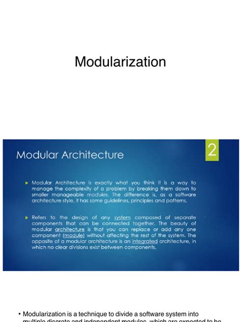 C7 Modularization | PDF