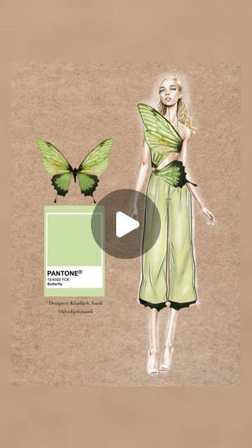 Khadijeh On Instagram‎ با الهام از این پروانه‌ی زیبا، لباس طراحی کردم