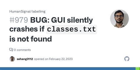 Bug Gui Silently Crashes If `classestxt` Is Not Found · Issue 979
