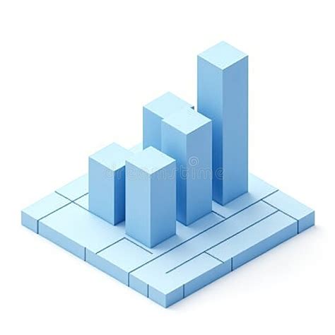 An Isometric Depicting Of A Bar Chart With Grid Lines Stock Illustration Illustration Of
